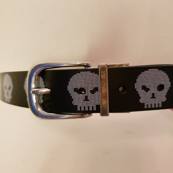 Wrangler | Accessories | Wrangler Black Leather Skull Belt | Poshmark